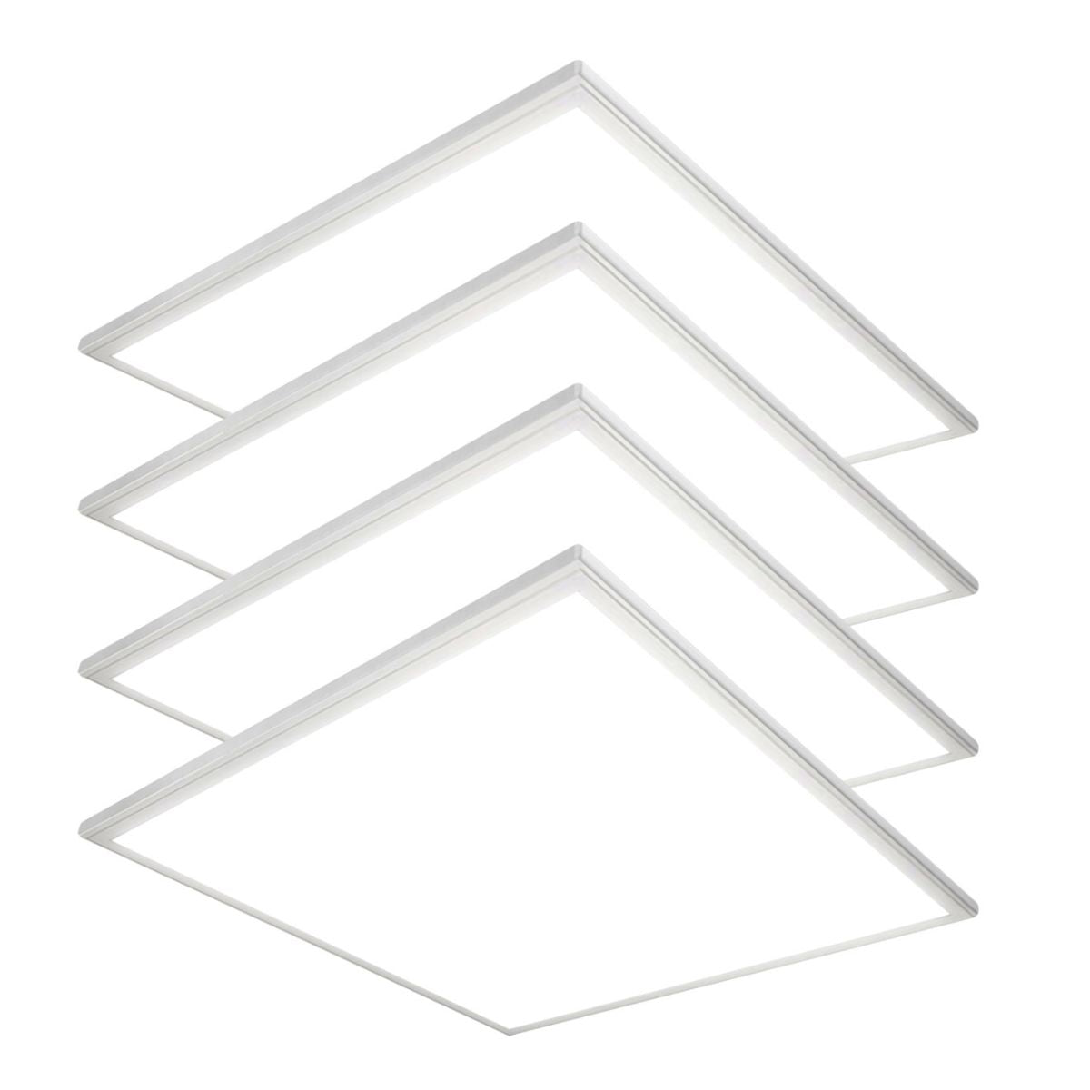 Case of 4 - 2x2 LED Flat Panel Light with Sensor Base | Wattage ...