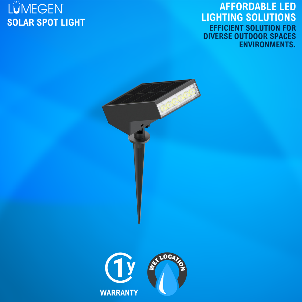 Solar LED Flag or Pathway Spot Light | 500 Lumens | LumeGen – LightUp