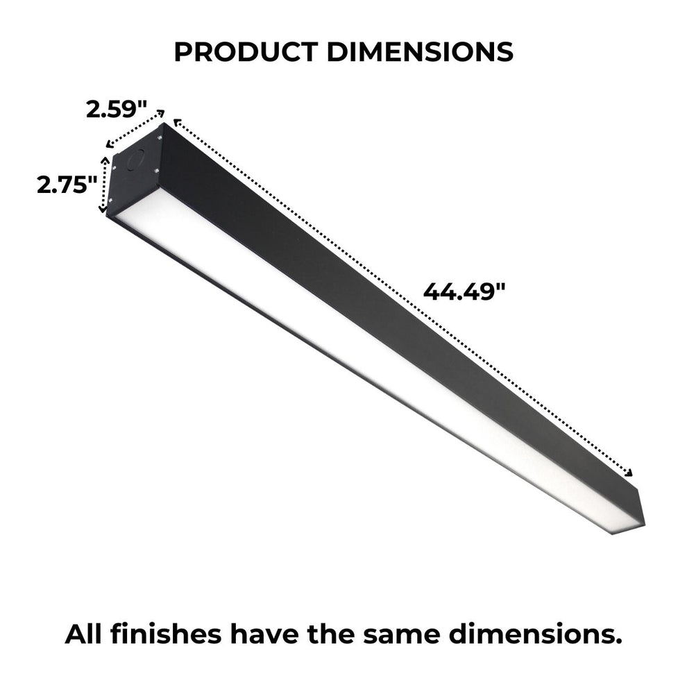 LED 4ft. Linear Light | 40W, CCT Tunable | 3 Finishes – LightUp