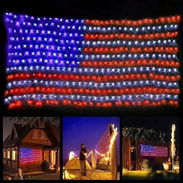 American Flag LED Net Light | 420 LEDs – LightUp