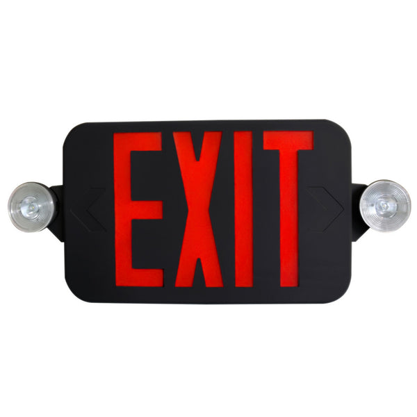 LED Low Profile Exit & Emergency Combo Sign | Red/Green Letters | 90 ...
