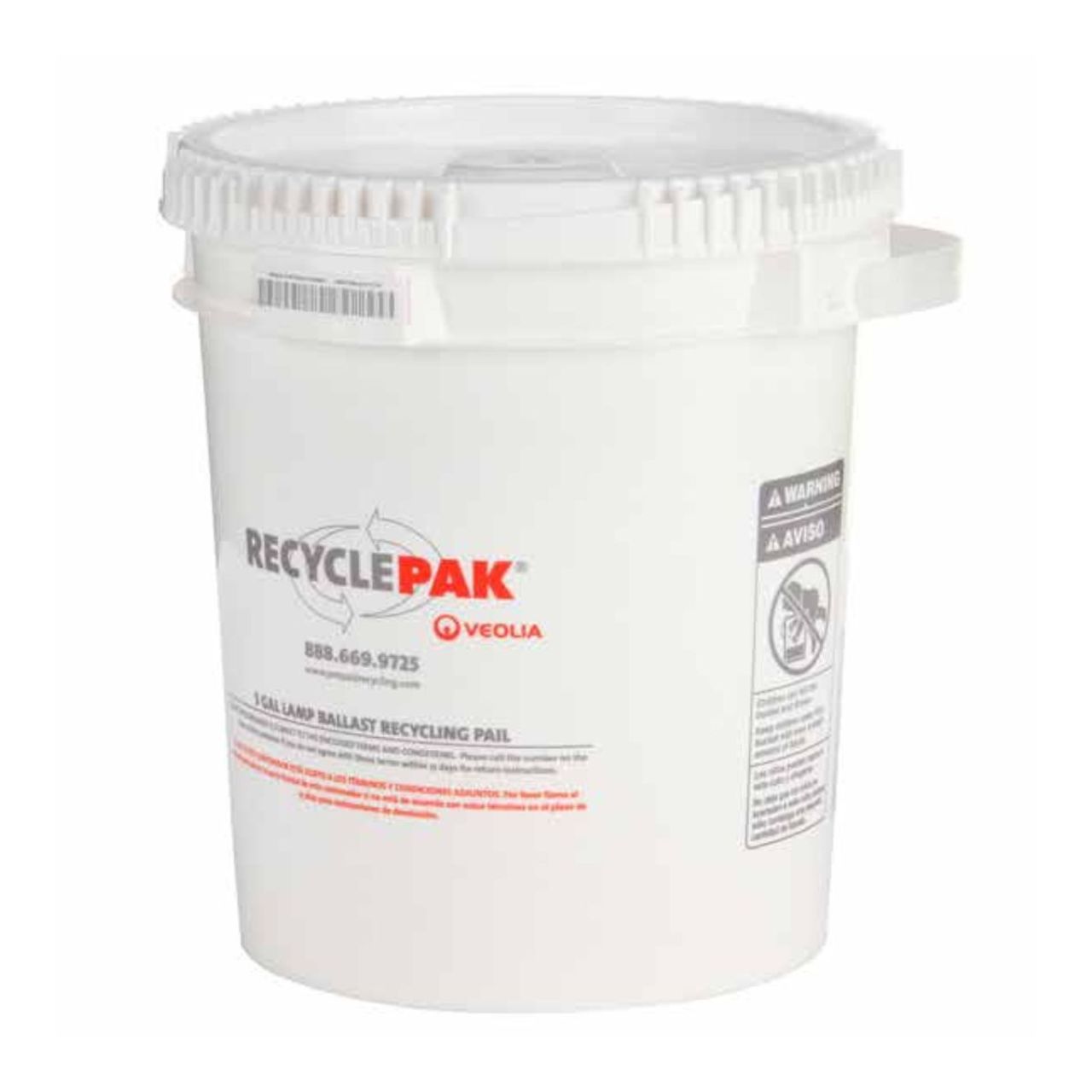 5 Gallon Lamp Ballast Recycling Pail | RecyclePak – LightUp