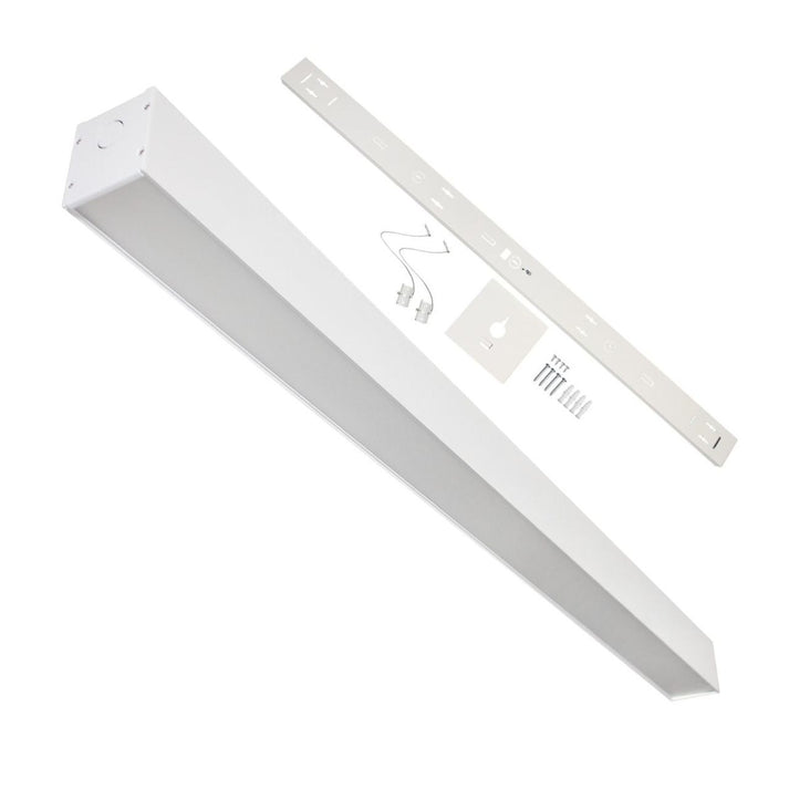 Surface Mount 4' LED Linear Light | 3 CCT | White Finish – LightUp