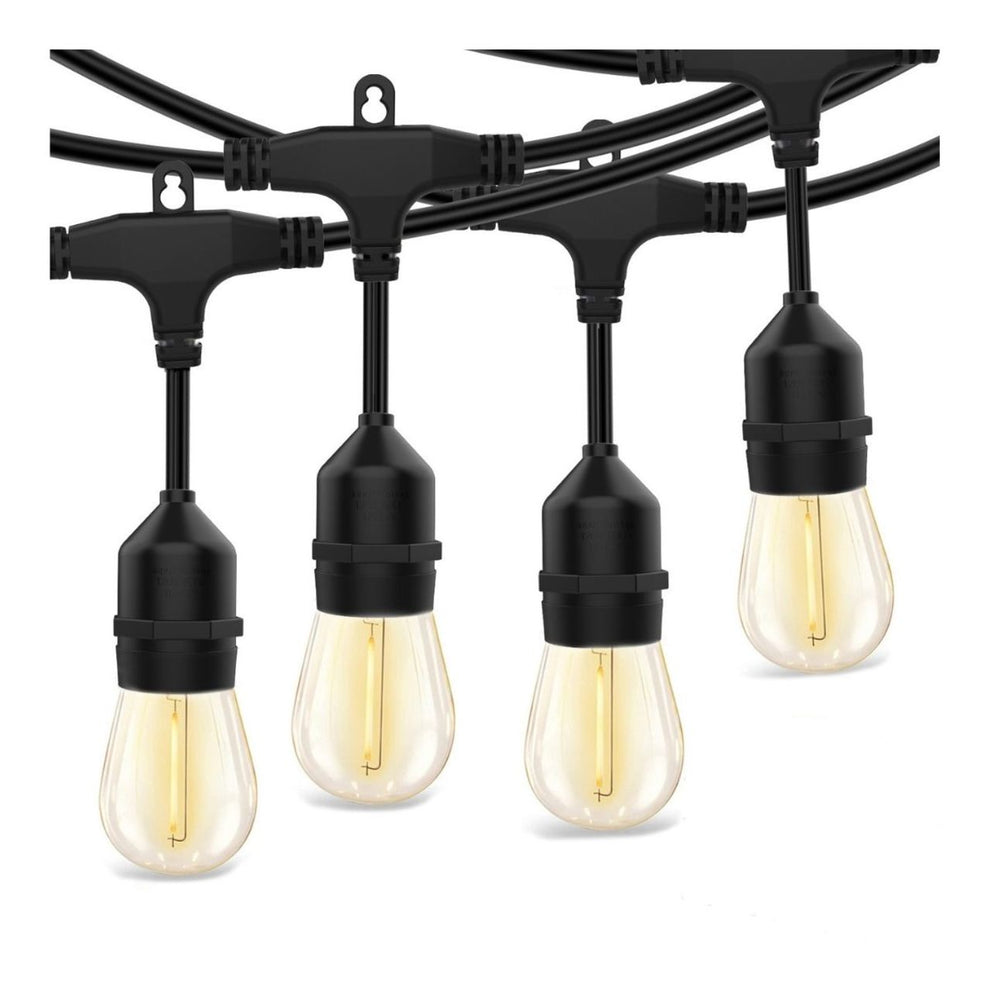 48ft Heavy-Duty S14 String Light | 24 E26 Sockets | 20AWG – LightUp