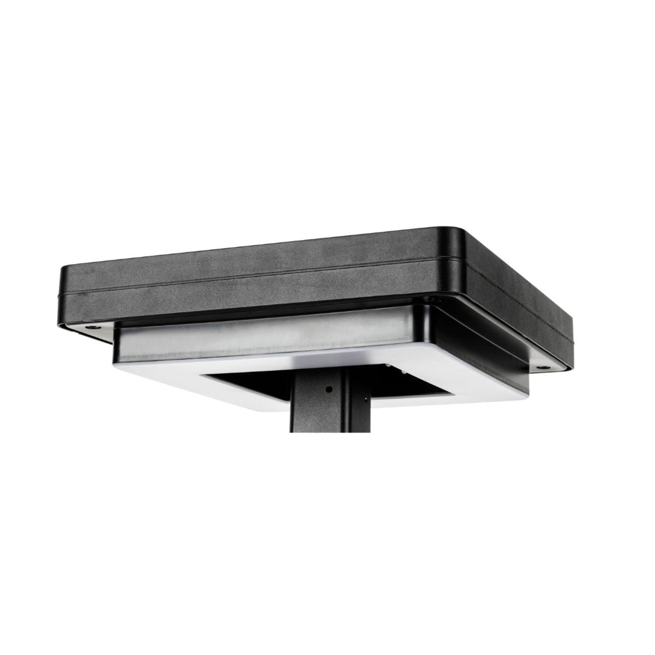 Solar LED Contemporary Square Post Light Head | Black Finish | Gama ...