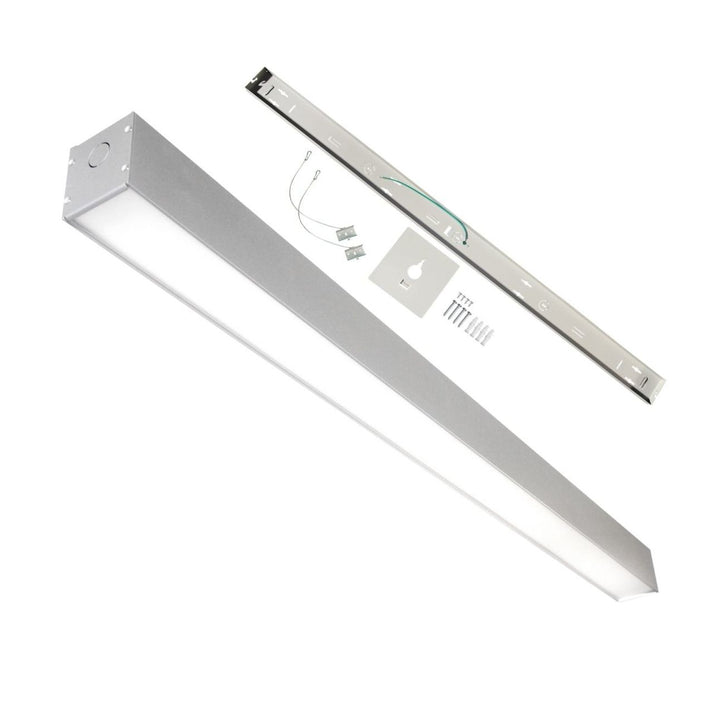Surface Mount 4' LED Linear Light | 3 CCT | Silver Finish – LightUp