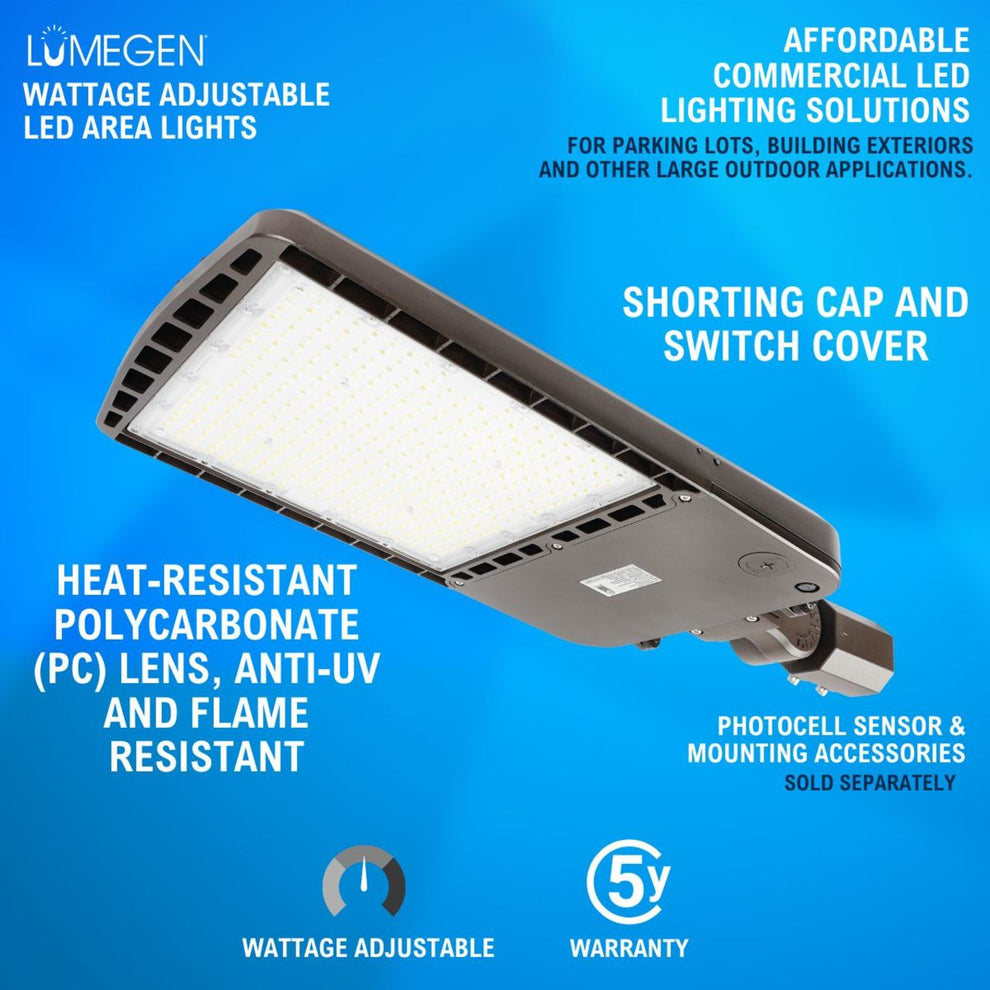 LED Area Light | Wattage Adj. (70W/100W/150W) | LumeGen – LightUp