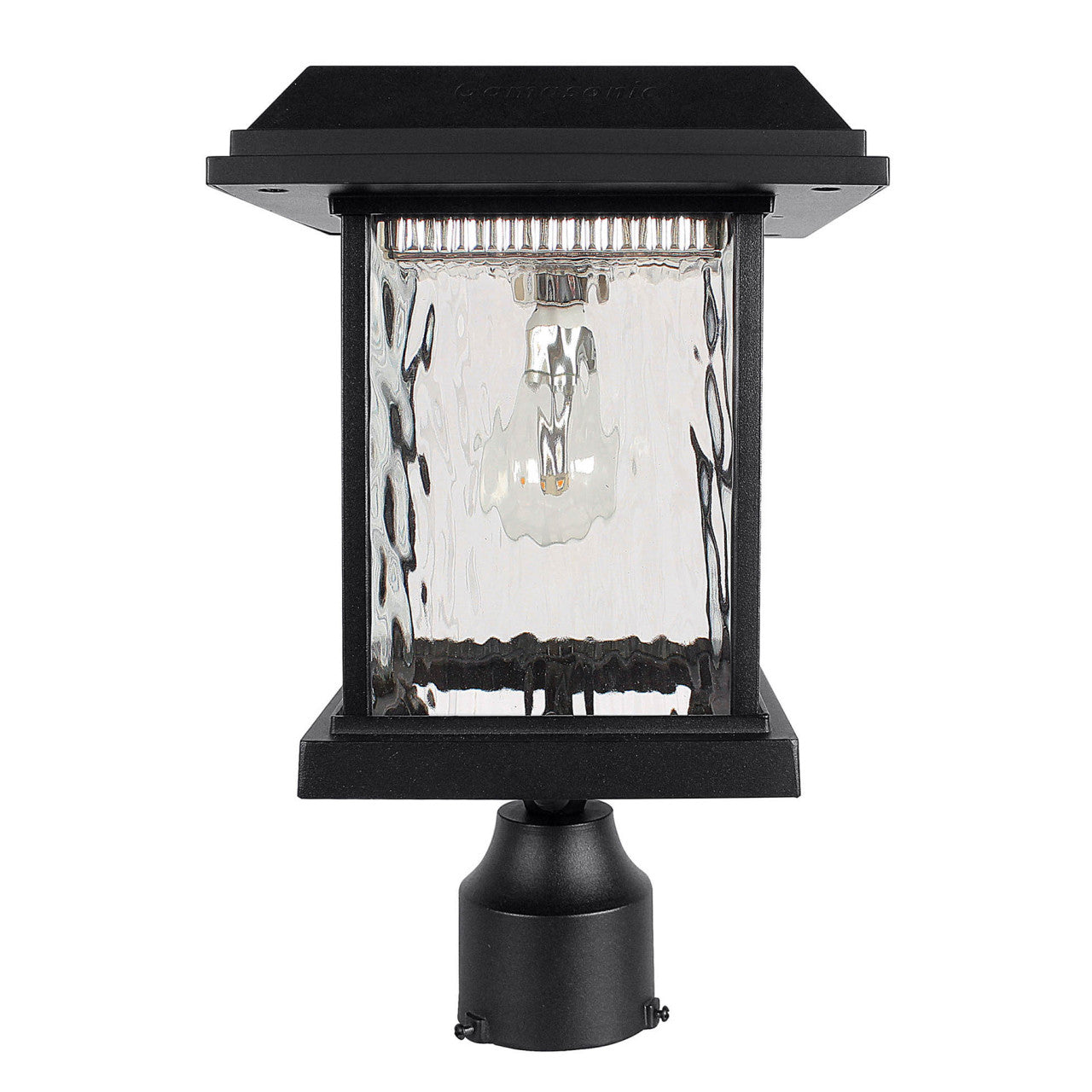 Solar LED Aspen Post Light - Black - Gama Sonic – LightUp